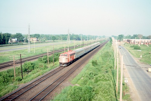 JT Orig Slide CP Rail Canadian Pacific FP7A #4072 w/Passenger Train in ...
