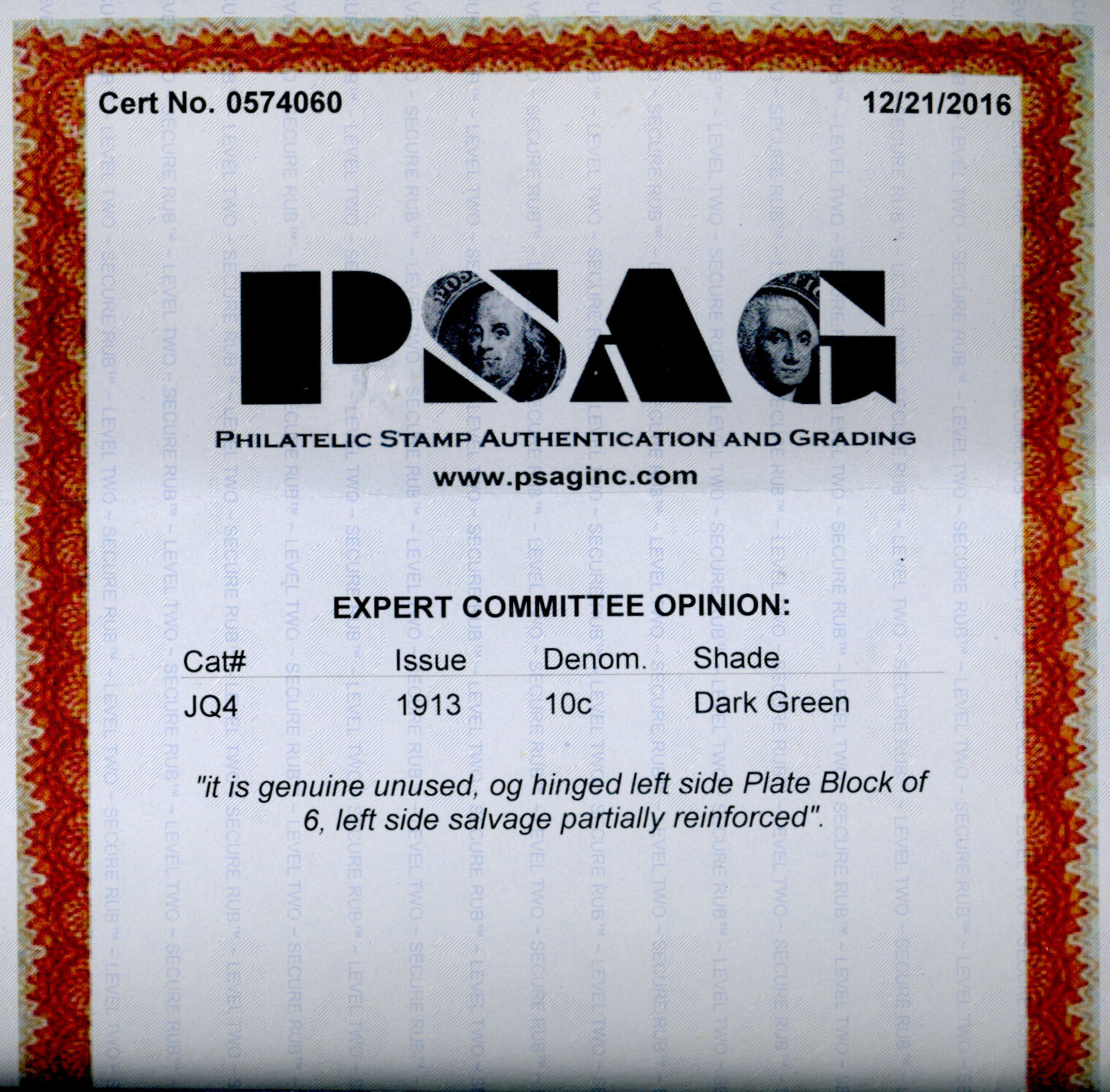 US #JQ4 Mint Plate Block 1913 Parcel Post Postage Due [Plate #6251] | eBay