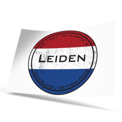 Poster A1 Leiden Netherlands Flag Circle #59206 | eBay