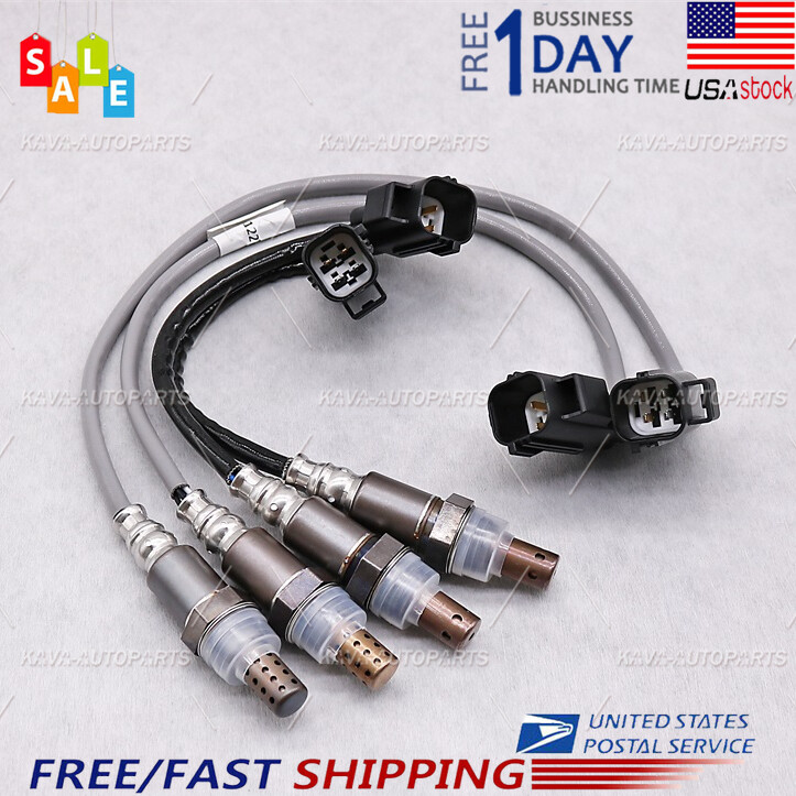 4Pcs Up+Downstream Oxygen Sensor For Land Rover LR3 05-06 Range Rover ...