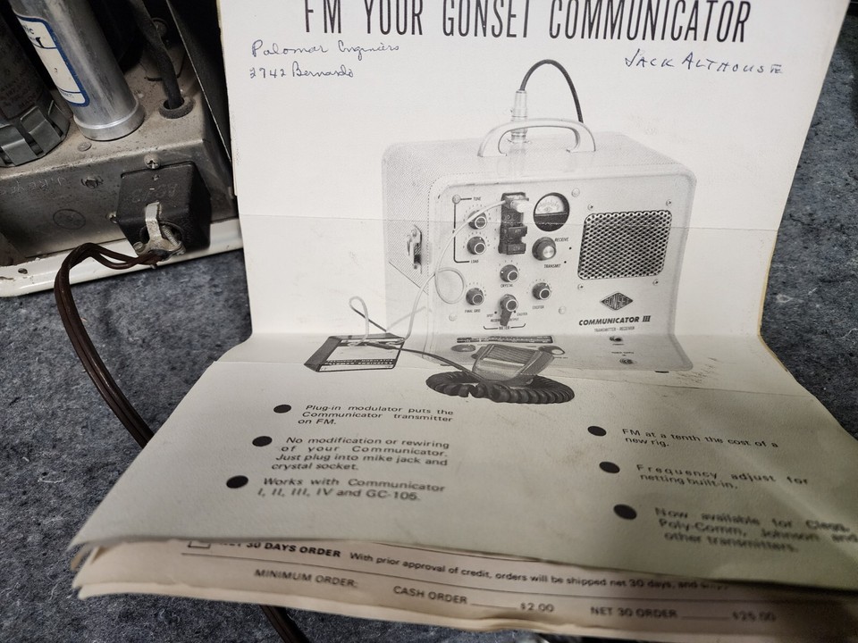 Gonset Communicator III Transmitter Receiver Ham Radio Vacuum Tube ...