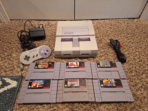 Super Nintendo SNES Console Bundle With Games TESTED WORKING | eBay