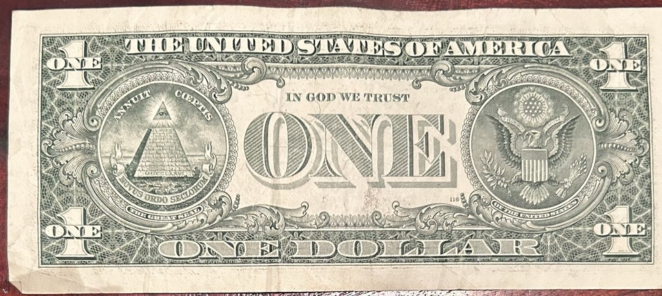 2006 Fancy Radar Serial Number One Dollar Bill Palindrome Note ...