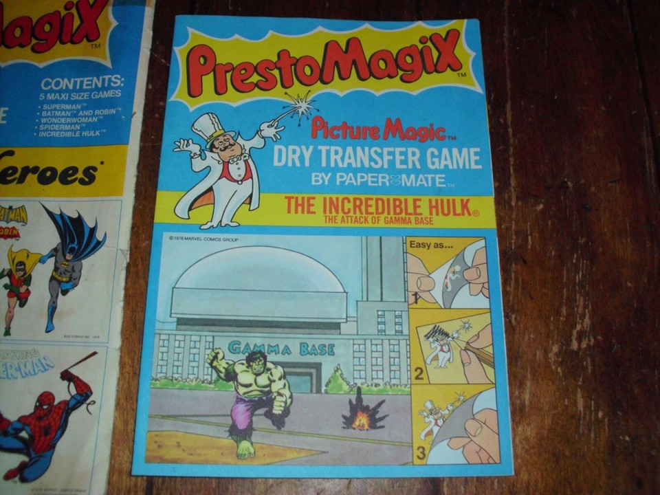 VINTAGE WONDER WOMAN SUPER HEROES PRESTO MAGIX SET DC RARE MARVEL ...