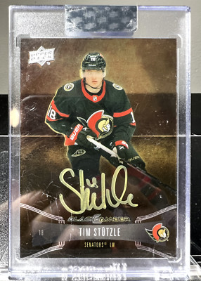 2021-22 UD Clear Cut Tim Stutzle SP Black Amber On Card Auto BA-TS ...