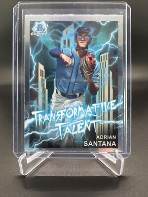 ADRIAN SANTANA 2023 BOWMAN DRAFT CHROME TRANSFORMATIVE TALENT RAYS SN2 ...