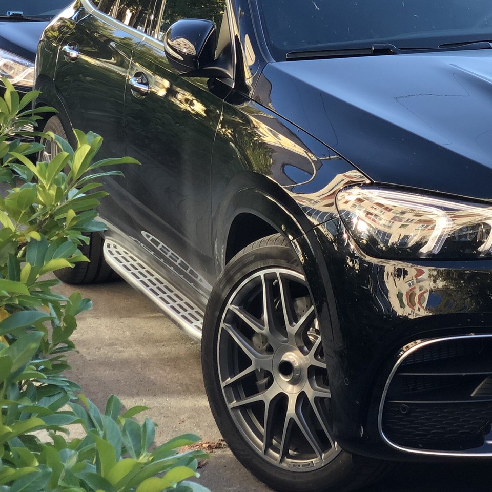 Alu Running Boards For 2021 + Mercedes GLE Coupe GLE53 GLE63 AMG 3.0L 4 ...