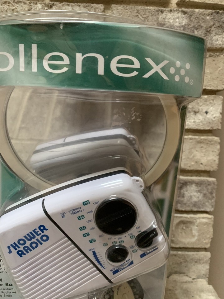 Pollenex Shower Set Shower Radio NEW Massaging Showerhead Mirror Spa ...