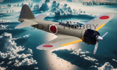 Mitsubishi A6M2 Zero 64" WS RC Airplane Kit Balsa Ply Short Kit & Plans ...