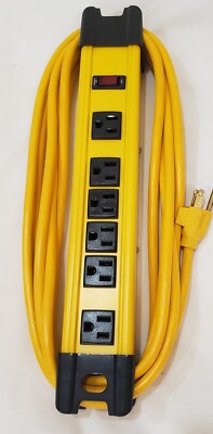 Hubbell Surge Protection Device Strip 6 Receptacle Yellow 15 Ft | eBay