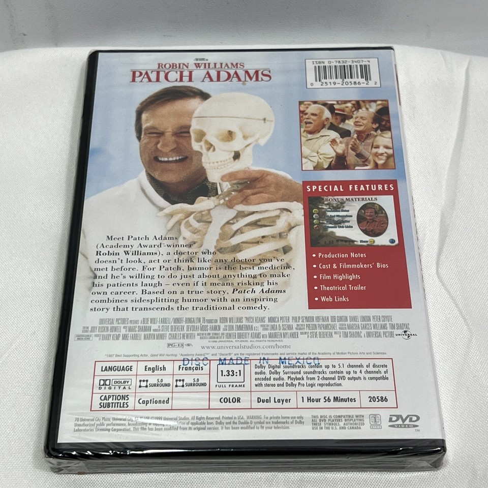 Patch Adams (DVD, 1999, Full Frame) ~ NEW SEALED 25192058622| eBay
