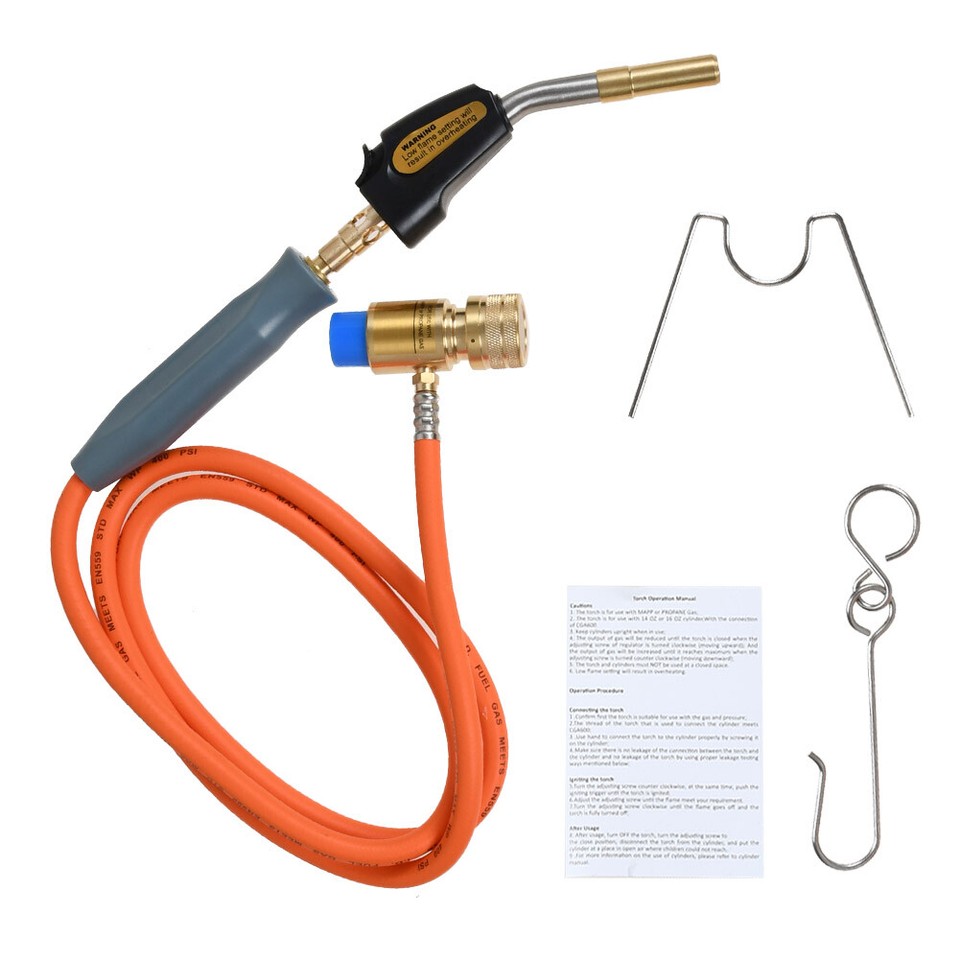 MAPP MAP-Pro Propane Self-Igniting Gas Welding Turbo Burner Torch with ...