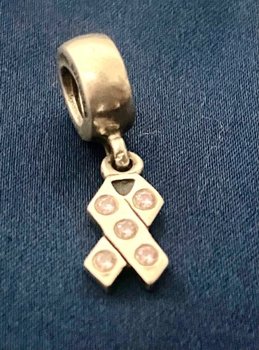 Genuine Pandora Charm | Breast Cancer Pink Ribbon Dangle Charm 790314 ...