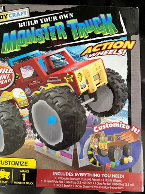 Monster Truck Build Your Own 40 Pieces Build Paint & Play by Boy Craft ...