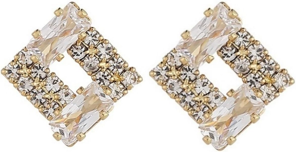 Dangle Gold Bar Chain Clip on Earrings for Women Silicon Pad Back Coil ...