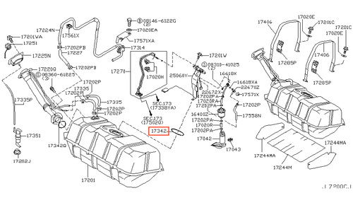 Fuel Pump Tank Sender O-Ring Seal for Nissan Infiniti 17342-01A00 | eBay