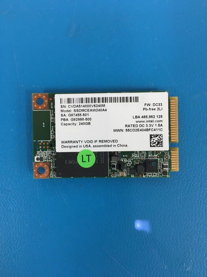 INTEL SSDMCEAW240A4 240GB mSATA SSD PCIe Module mSATA 6Gb/s | eBay