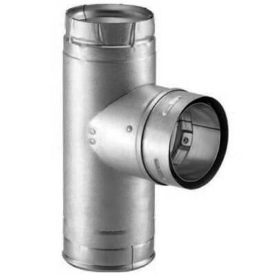 DuraVent Pellet Vent Pro 3" Single Tee with Cleanout cap - Galvalume ...