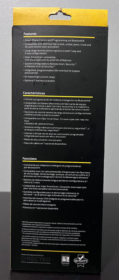 VIPER Directed DS4VP DS4+ Bluetooth Digital Remote Car Starter System ...