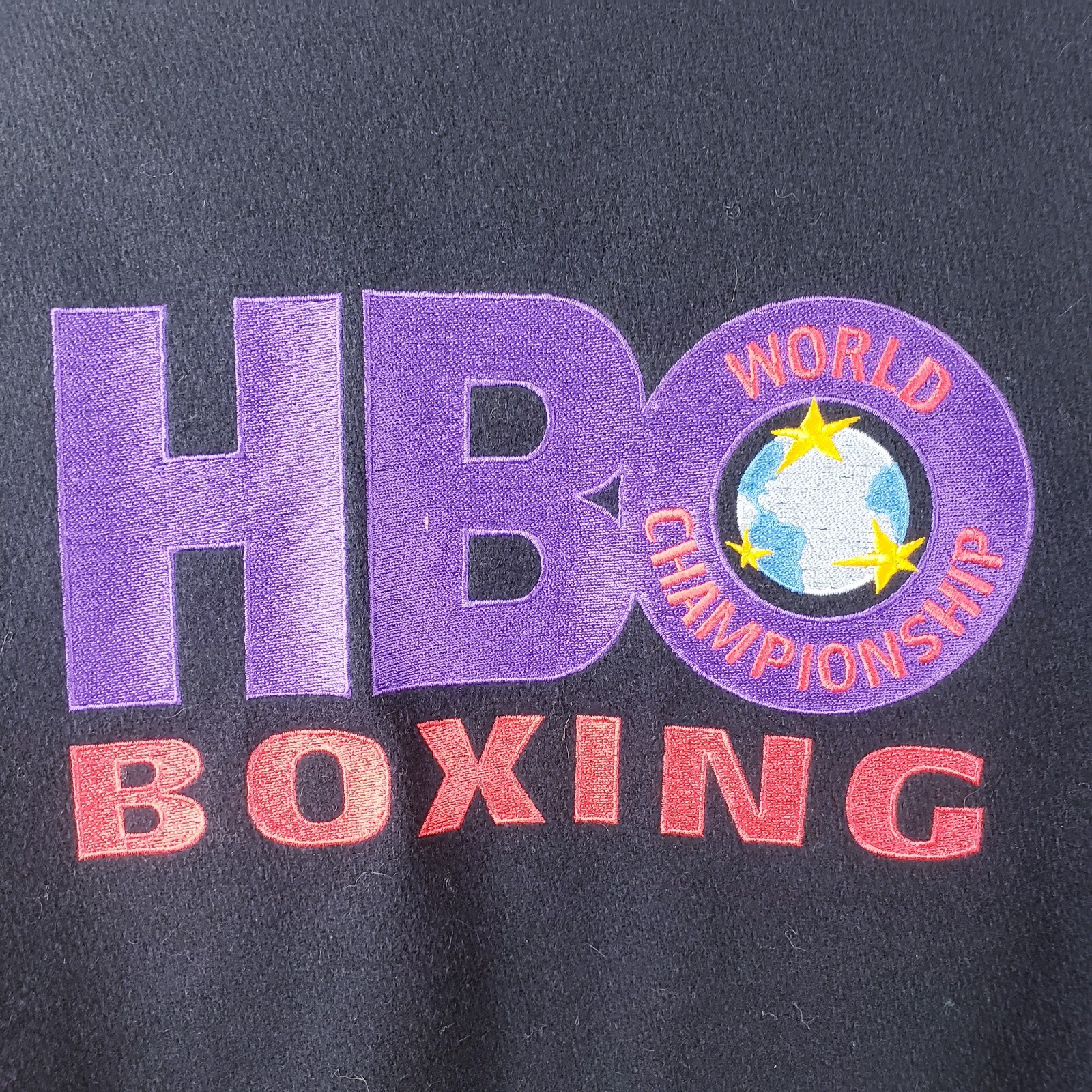VTG 90s HBO Sports Boxing Prime Time Letterman Jacket… - Gem