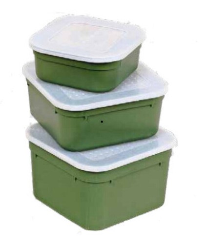 Green Fishing Maggot Bait Box Tub 1 2 3 Pint Bait Boxes ,pellet caster ...