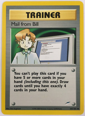 POKEMON MAIL FROM BILL 105/105 NEO DESTINY COMMON NEAR MINT | eBay