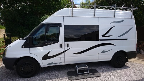 Ford TRANSIT MWB Graphics Stickers Stripes Decals Sport St Day Van ...