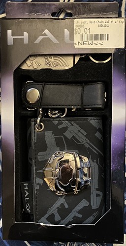 RARE! Bioworld HALO Trifold Xbox 360 Microsoft 2010 WALLET W/ Chain ...