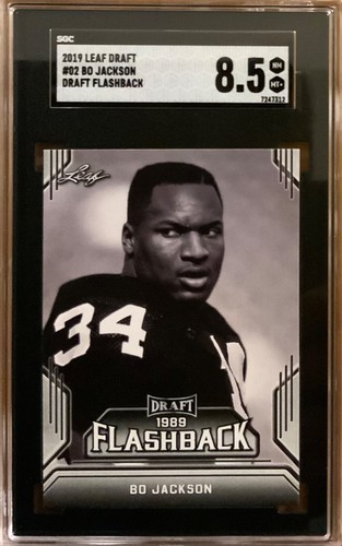 2019 Bo Jackson / #02 Leaf Draft Flashback / SGC-8.5 | eBay