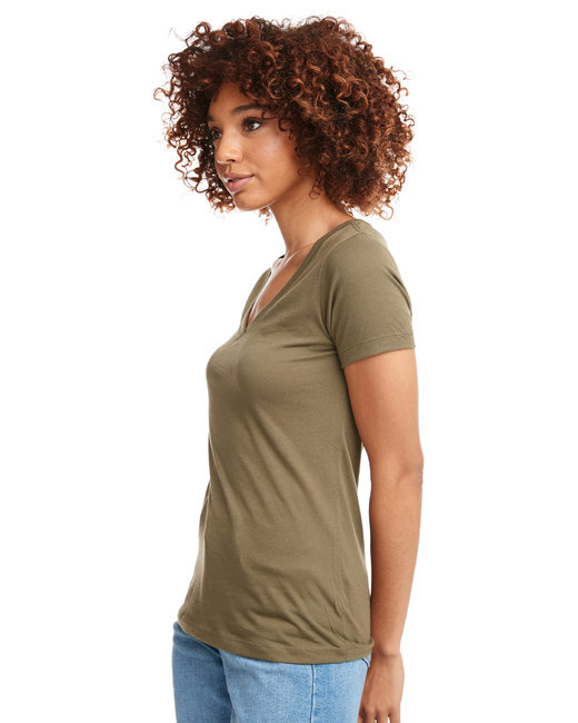 Next Level Apparel N1540 Women's Short Sleeve Ideal Lightweight V-Neck ...