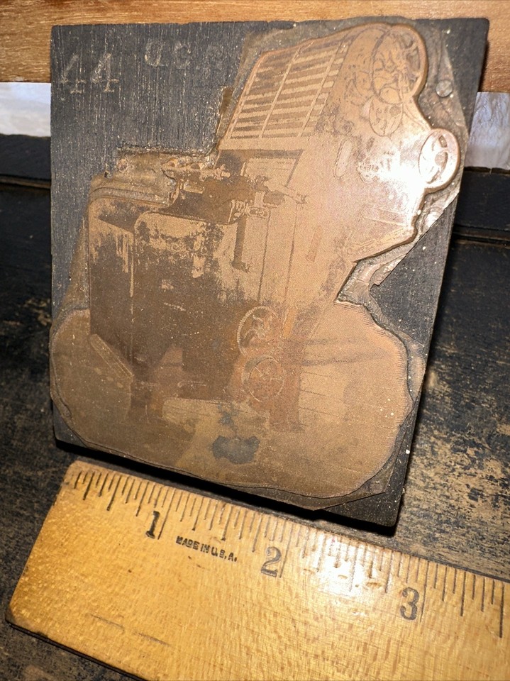 Vintage (Printing Block) Cotton Mill Machine Copper Face #30 | eBay