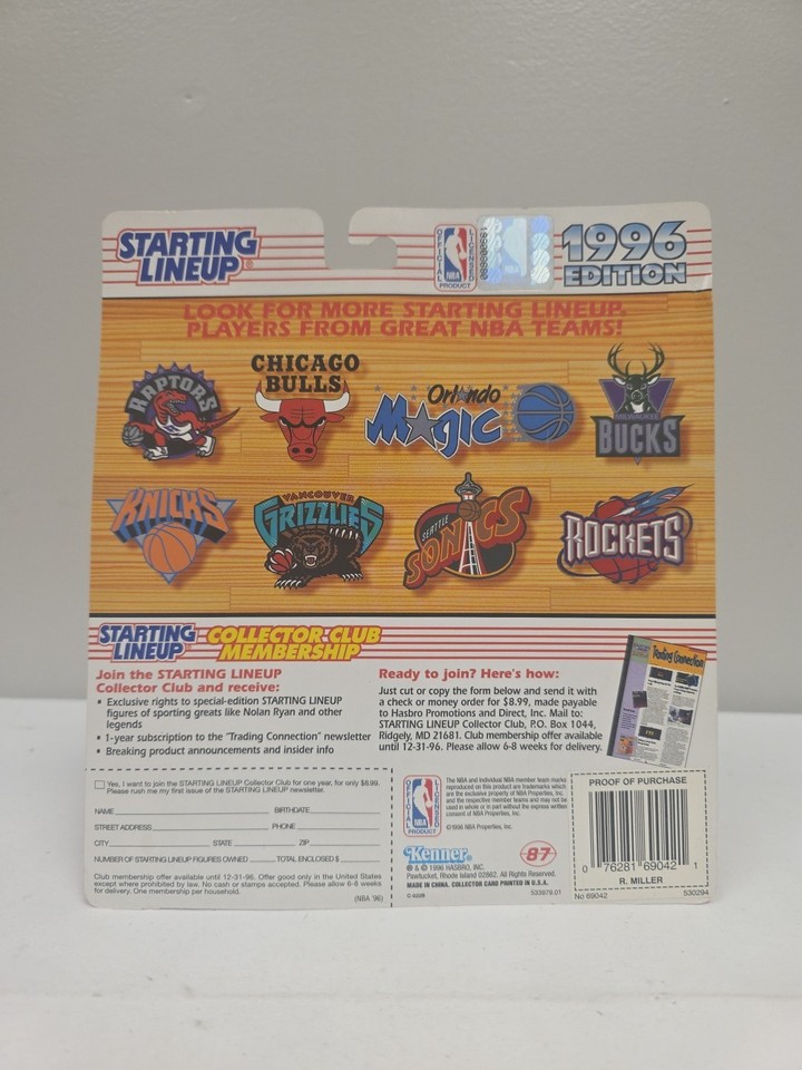 1996 Kenner Starting Lineup NBA Reggie Miller Indiana Pacers Action ...