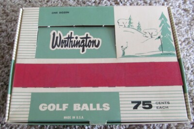 EMPTY VINTAGE GOLF BALL BOX FOR 12 GOLF BALLS-WORTHINGTON GOLF BALLS | eBay