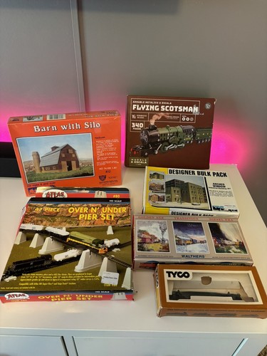 Lot Of Model Train Accessories - 6 Sets - Variety Train Model Kits ...