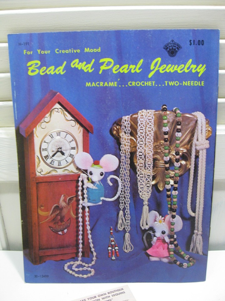 Bead and Pearl Jewelry 1971 Craft Course Publishers Booklet Macrame ...