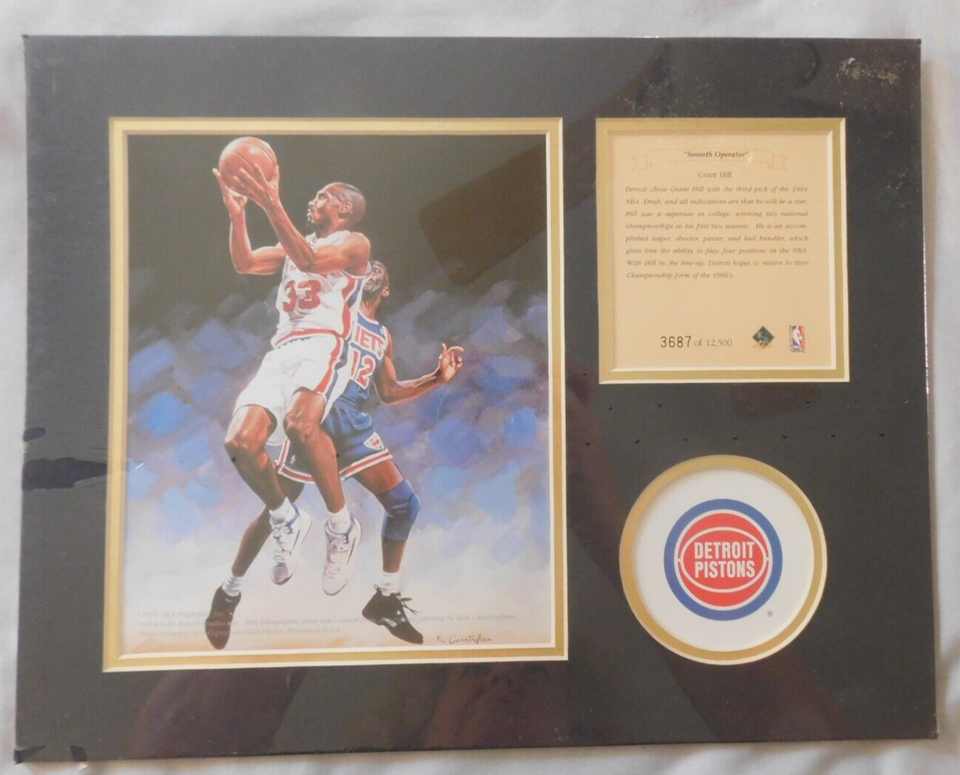 Grant Hill Detroit Pistons 11x14 Matted Photot Kelly Russell Studios | eBay