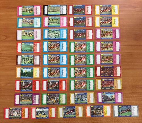vintage LOT of 37 - MICHIGAN WOLVERINES 1973 to 1981 NCAA FULL FOOTBALL ...