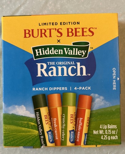2024 New Burt's Bees Hidden Valley Ranch Dippers Lip Balm 4 Flavors ...