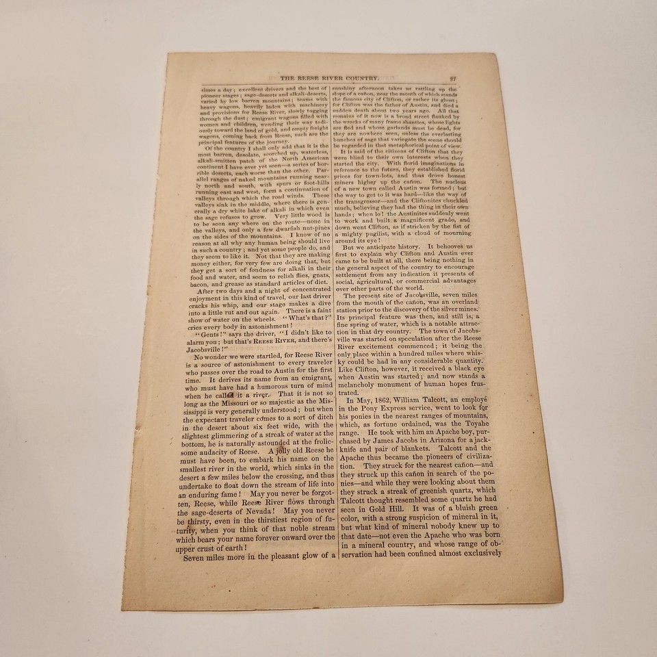 View City Of Austin Nevada c. 1866 Engraving (365) | eBay