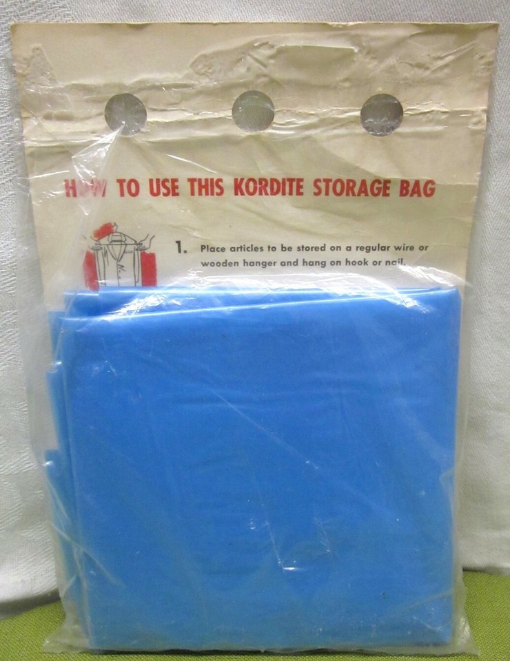 KORDITE vtg Cedarized Plastic Storage Bags 1960s cleanliness ...