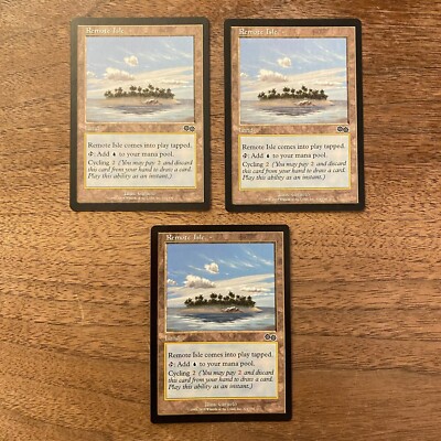 3x Remote Isle Land NM+ NEVER PLAYED MTG The Dark Magic x3 VINTAGE FAST ...
