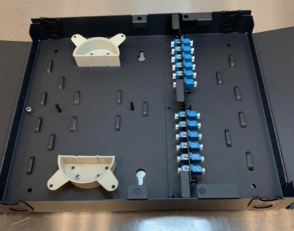 Fiber Optic 24 Port SMF FDP LC/UPC Wall Mount Patch Panel, Comes w ...