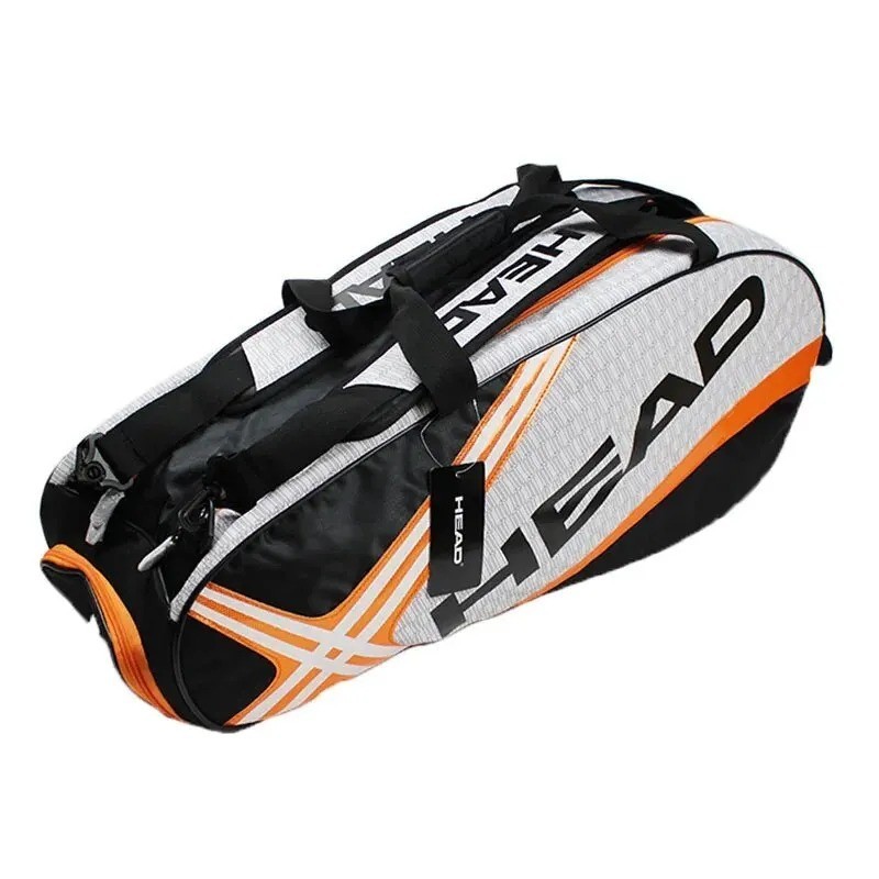 Large Tennis Racket Bag HEAD 3-6 Racquets with Shoe Compartment Orange ...