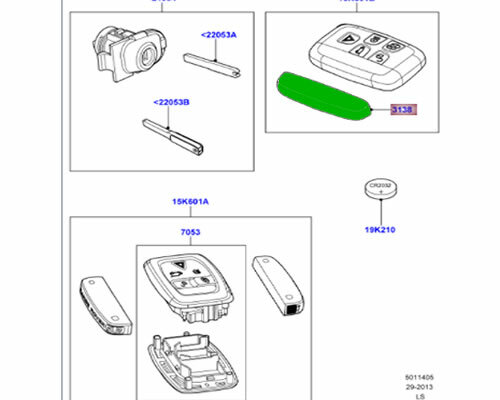 GENUINE LAND ROVER KEY FOB COVER END CAP LR2 LR4 DISCOVERY LR050788 | eBay