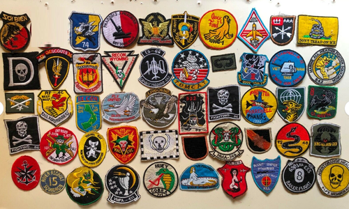 combo 45 x patches , AIRBORNE , LRRP , RECON , USN PBR , ARVN , USAF ...