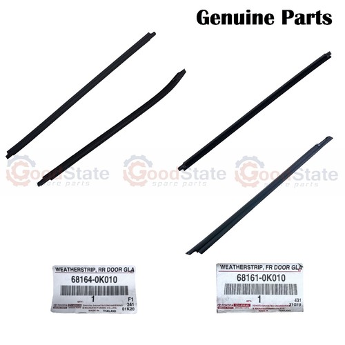 GENUINE Toyota Hilux KUN25 KUN16 Front Rear Door Glass Weatherstrip ...