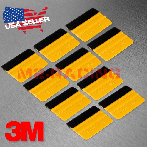 3M Gold Vinyl Wrap Squeegee Applicator Tool x10 Set Felt Edge Decal ...