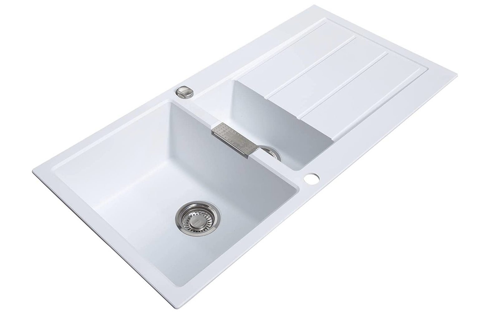 Franke Sirius S2D651PW 1.5 Bowl Tectonite Reversible Polar White ...