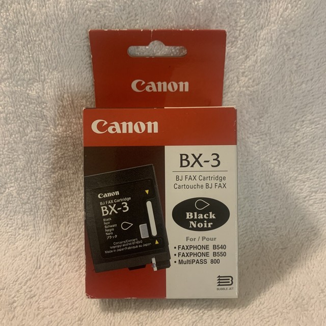 Genuine Canon Bx-3 Bj Fax Cartridges Black 0884a003 1d for sale online ...