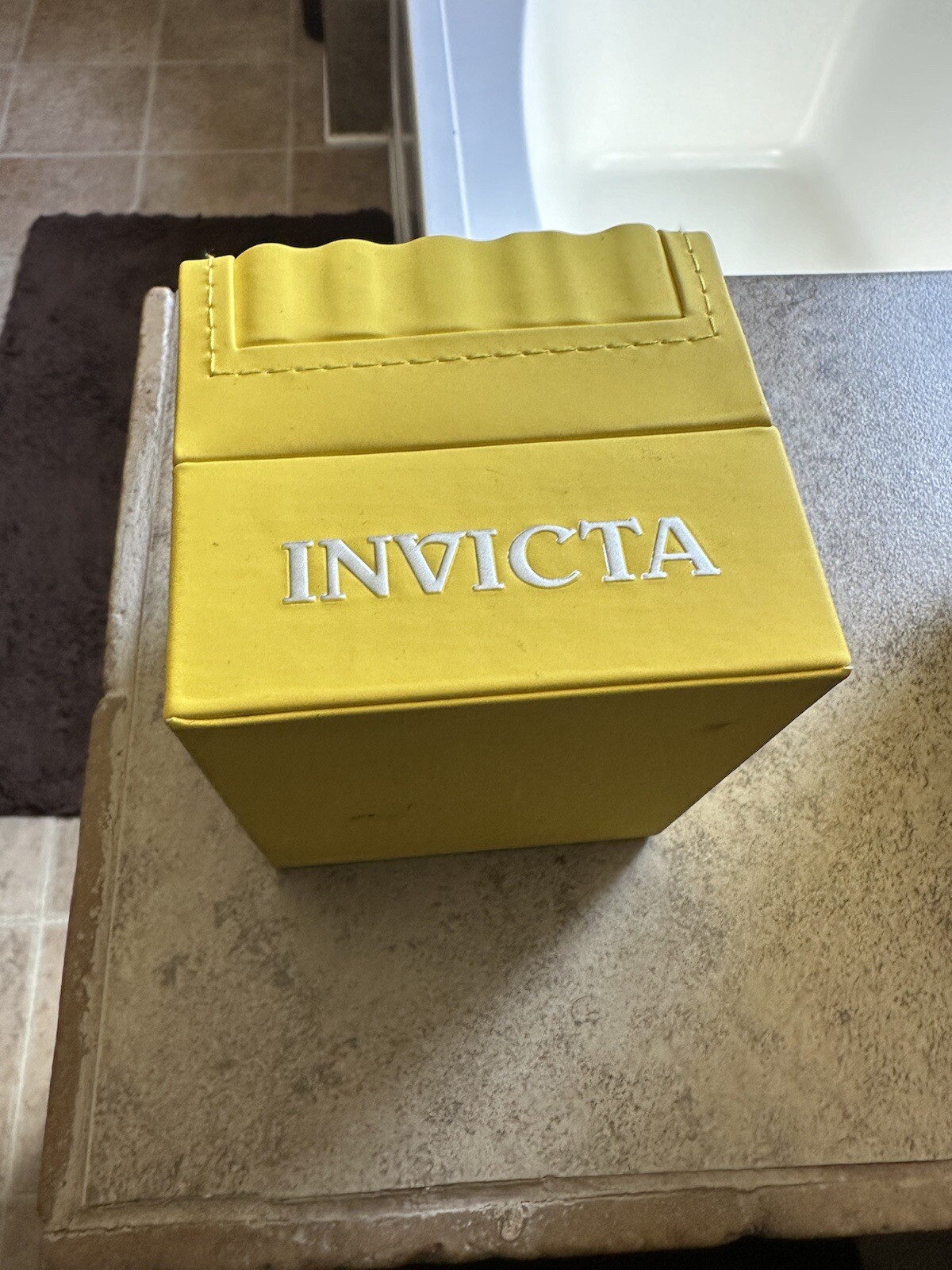 INVICTA Authentic Yellow Watch Box Storage Case Presentation Display ...